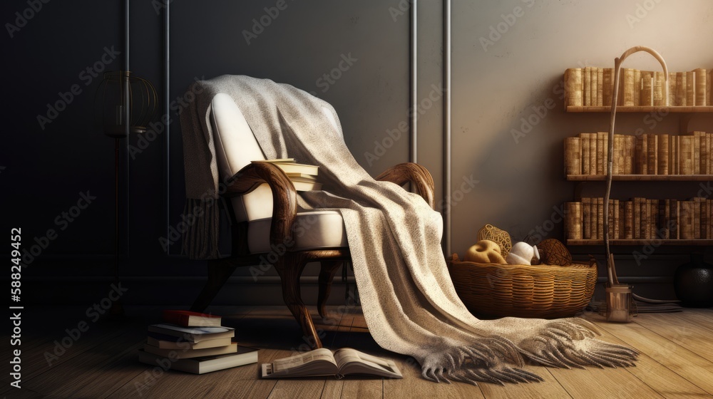 Inviting Learning Space: Education Themed Background Featuring Armchair ...