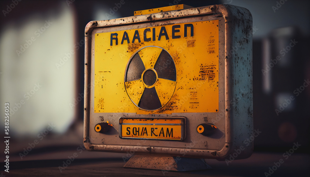 Radiation Hazard Sign. Symbol of radioactive threat alert. Stock ...