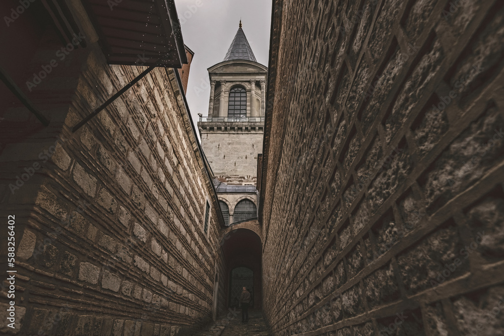 Architecture exterior details of Harem palace in Topkapi Museum in ...