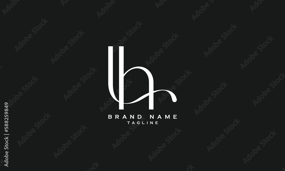 LHA, AHL, LH, HL, AH, HA, Abstract initial monogram letter alphabet ...
