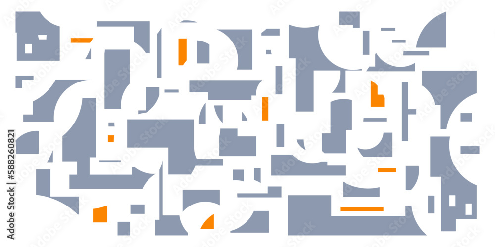 Abstract architecture pattern background. Geometric buildings, houses ...