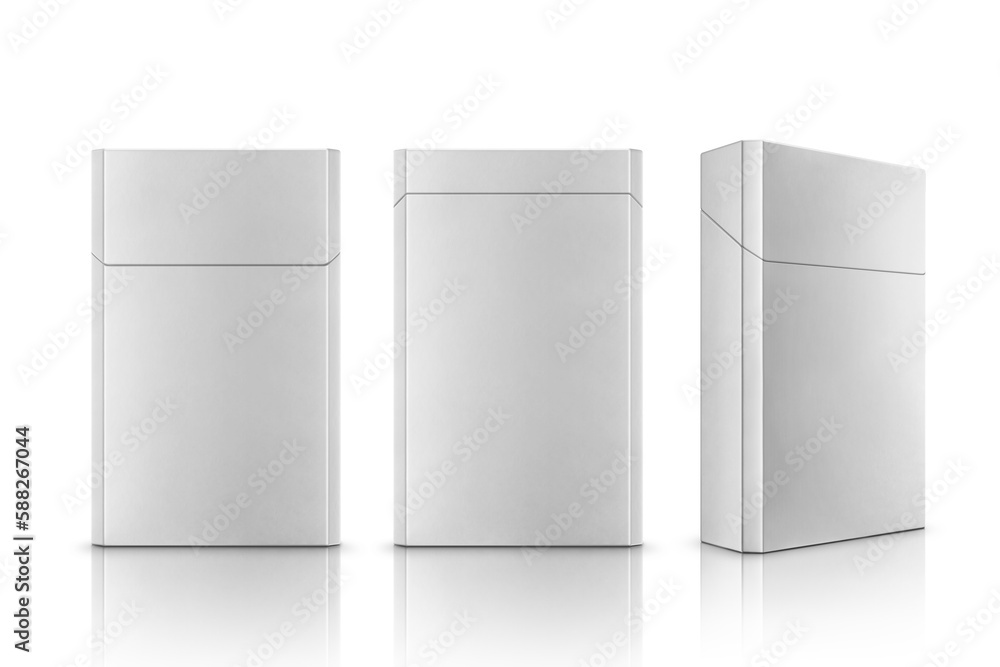 Blank pack package box of cigarettes isolated on white Background ...
