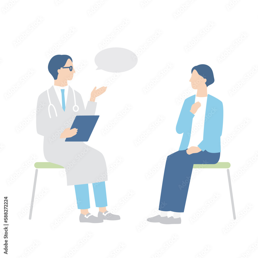 診察を受ける女性と医師 Stock Vector | Adobe Stock