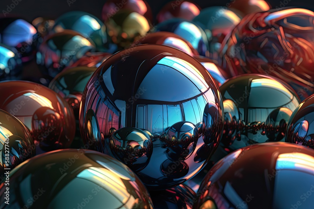 abstract chromatic HDRI background with liquid texture - Generative AI ...