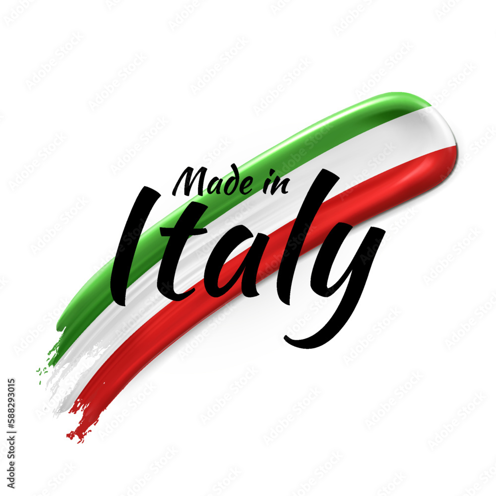 Italy flag made from paint strokes.Vector logos on white background ...