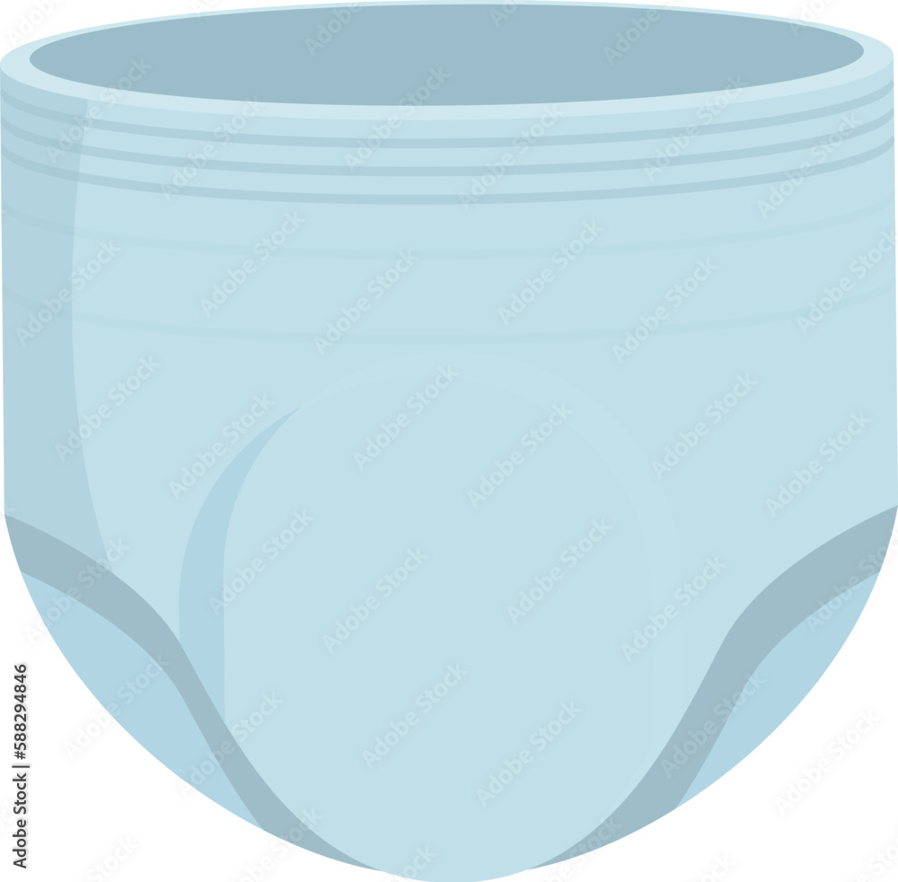 Big diaper icon cartoon vector. Adult health. Shape training Stock ...