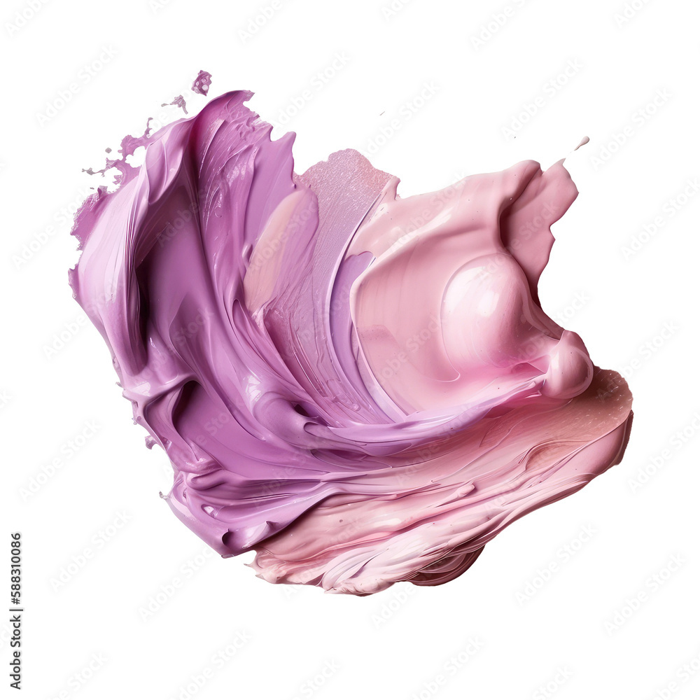 Abstract brush pastel stroke violet and pink oil acrylic paint stain ...