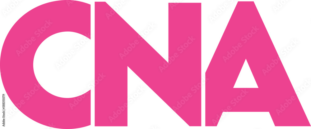 Letter CNA logo design on transparent background, CNA letter logo Stock ...