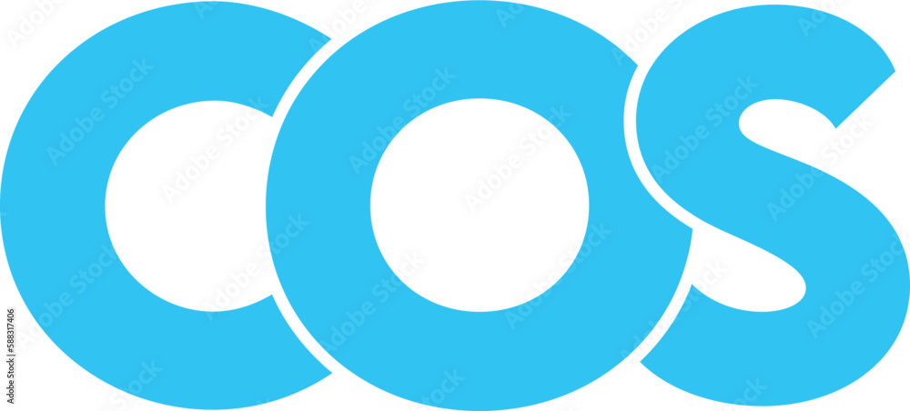 Letter COS logo design on transparent background, COS letter logo Stock ...