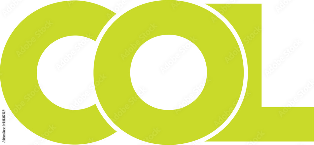 Letter COL logo design on transparent background, COL letter logo Stock ...