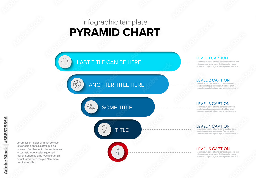 Layers funnel chart infographic diagram template Stock Template | Adobe ...