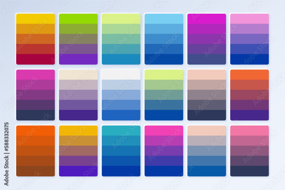 Pantone colour palette catalog samples in RGB HEX. New fashion color ...