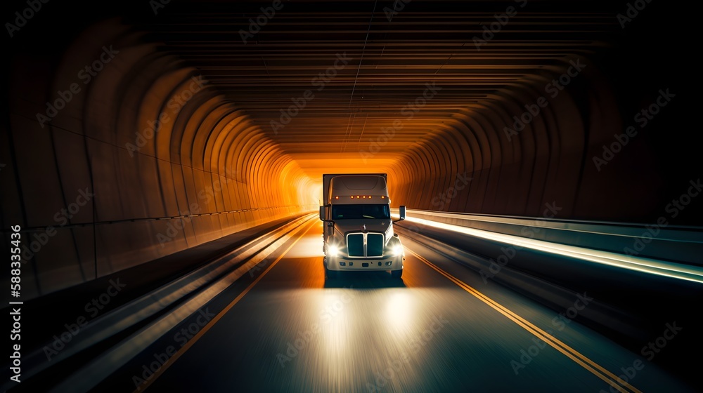 Heavy duty classic stylish big rig semi truck tractor with lot of ...