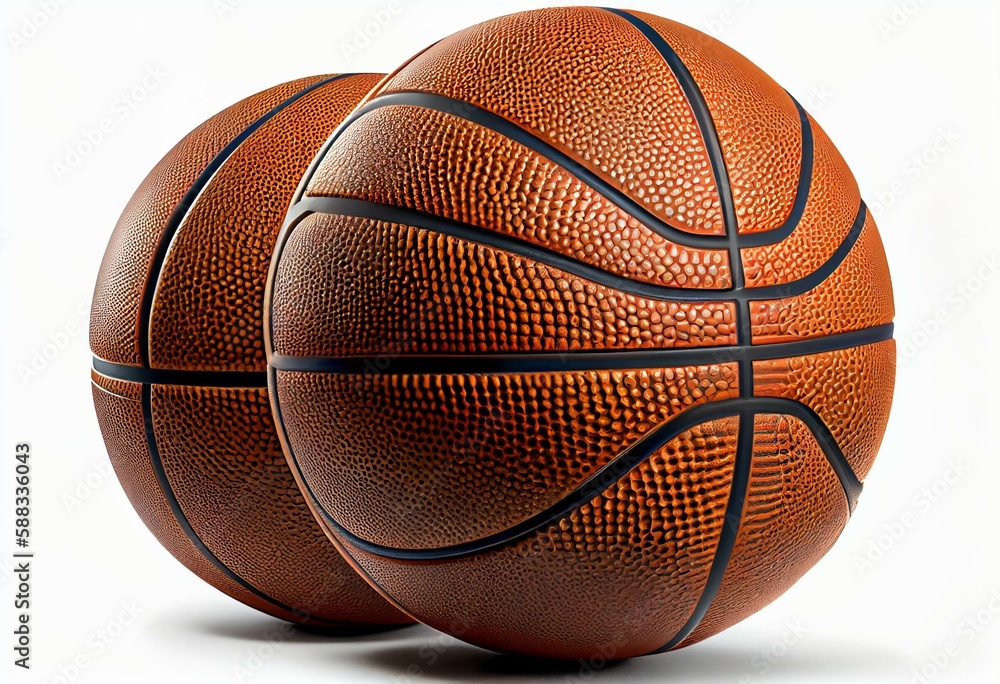 Collection of Basketball full details isolated on white background ...