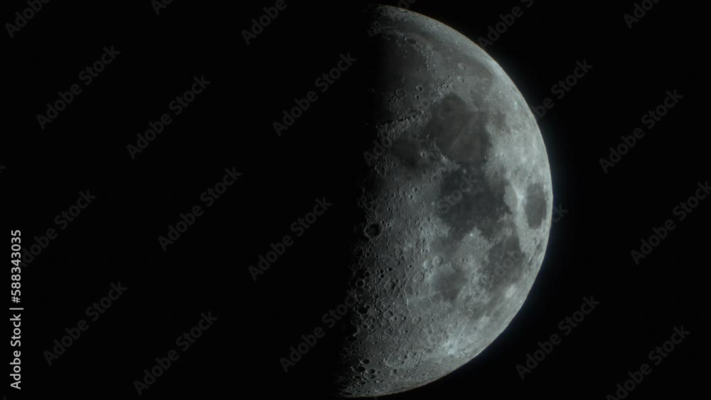 Video „Detailed Moon Zoom Surface with Shadow Movement. Highlighting ...