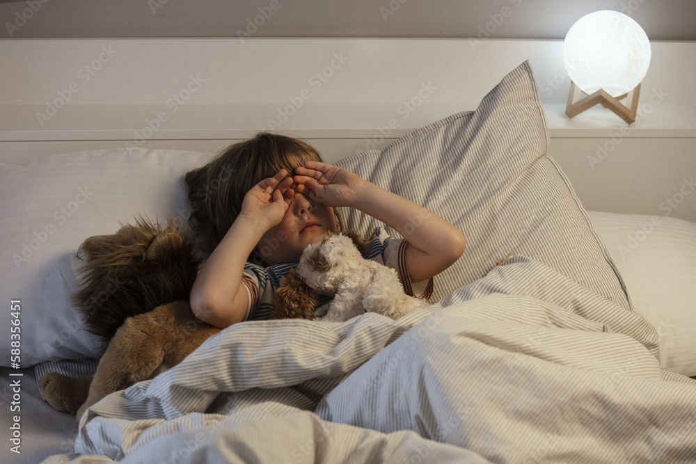 The child was scared before going to bed. Night terrors in a child. The ...