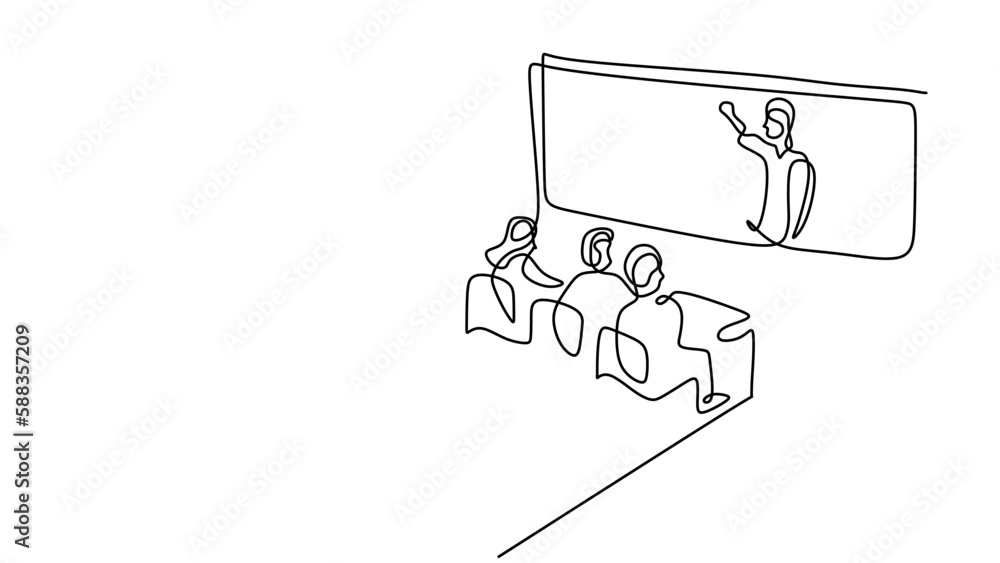 Micro teaching class concept. Teacher or lecturer giving a lecture ...