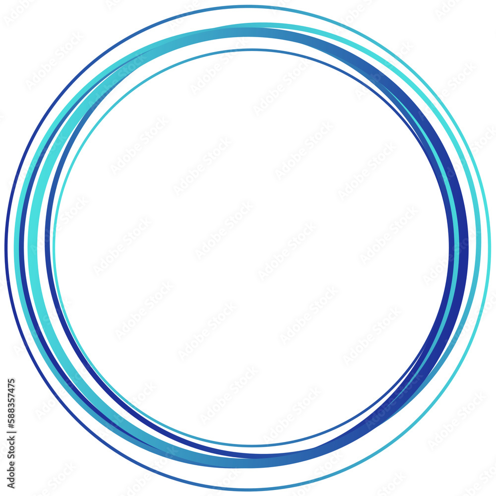 Gradient blue circle frame in png format.Blue circle ring.Abstract ...