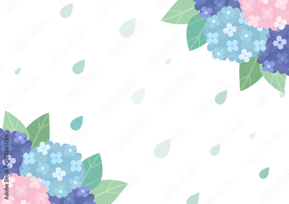 Á¥´ÈôΩËä±„ÅåÂí≤„ÅèÊ¢ÖÈõ®„ÅÆËÉåÊôØ„Ç§„É©„Çπ„Éà 素材庫向量圖 | Adobe Stock