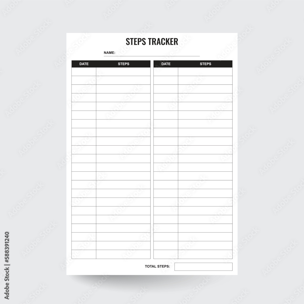 Vecteur Stock Steps Tracker,Walking Tracker,Daily Step Tracker,Steps ...