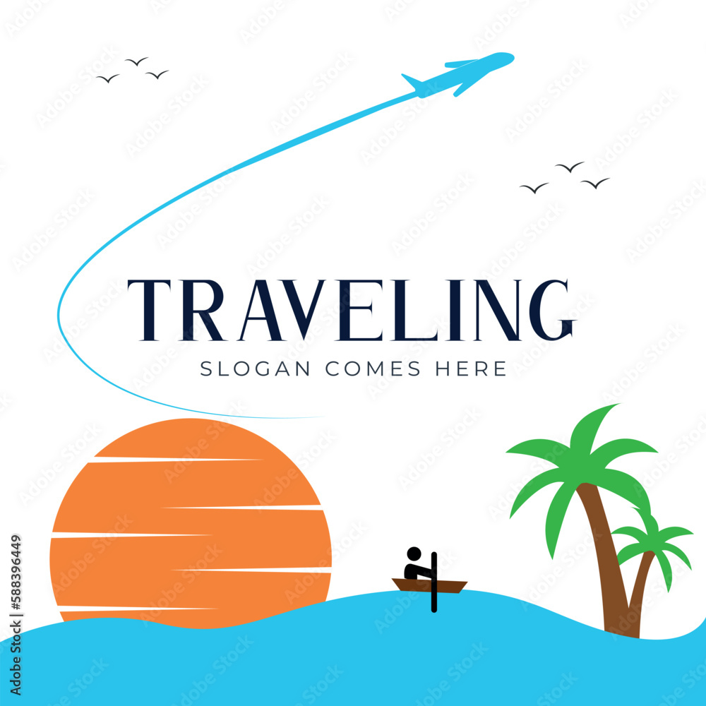 travel logo, traveling logo,vector template.eps Traveling logo, Travel ...