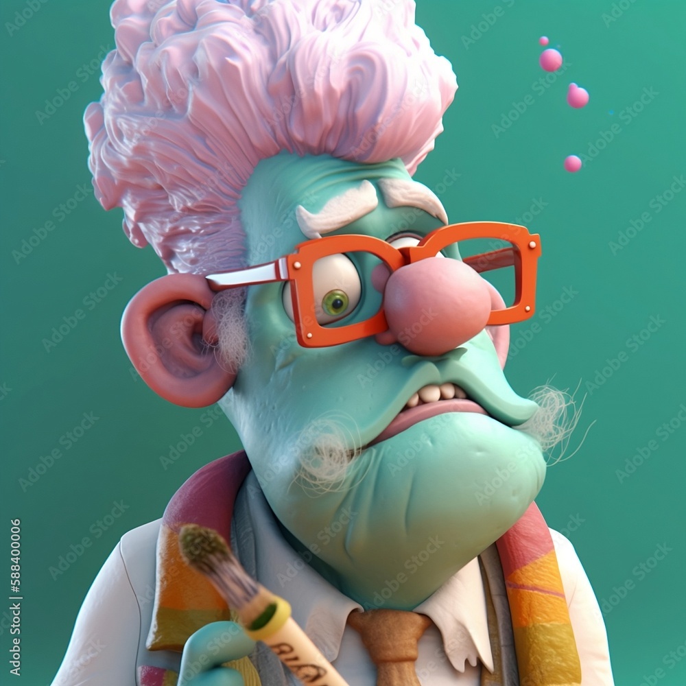 3d Little Human Character Face Of An Old Man Cartoon Disney And Pixar 3d-little-human-character-face-of-an-old-man-cartoon-disney-and-pixar
