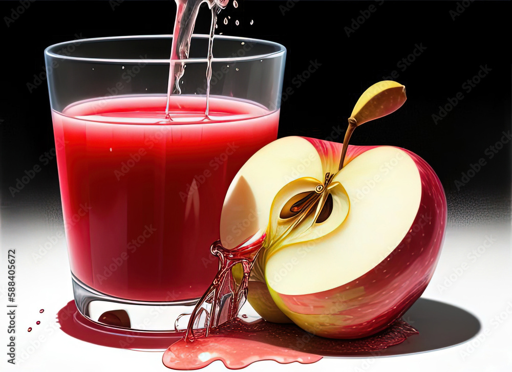 Fruits with juice splash. fruits, juice was created by a stable ...
