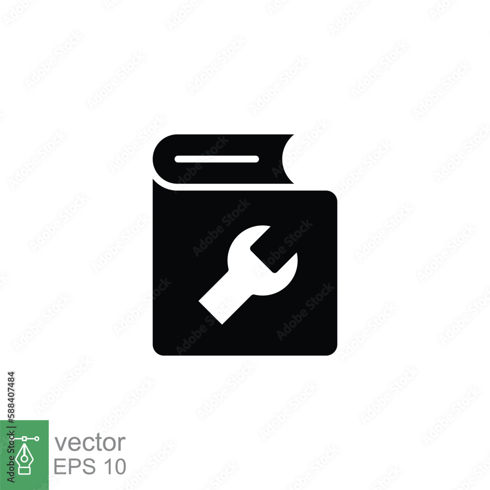 Vecteur Stock User manual book icon. Instruction, guide book, project ...