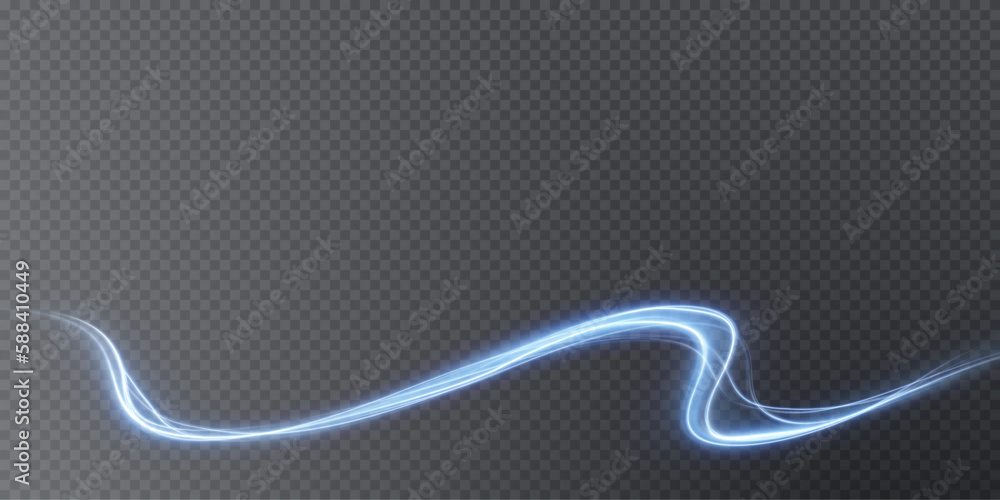 Luminous blue lines png of speed. Light glowing effect png. Abstract ...