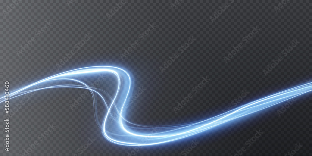 Luminous blue lines png of speed. Light glowing effect png. Abstract ...