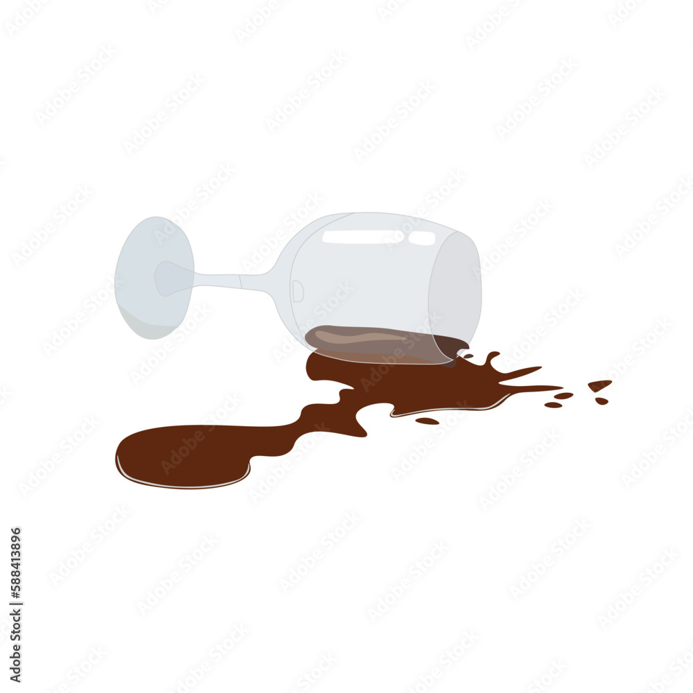 Spilled liquid illustration vector isolated on white background. Liquid ...
