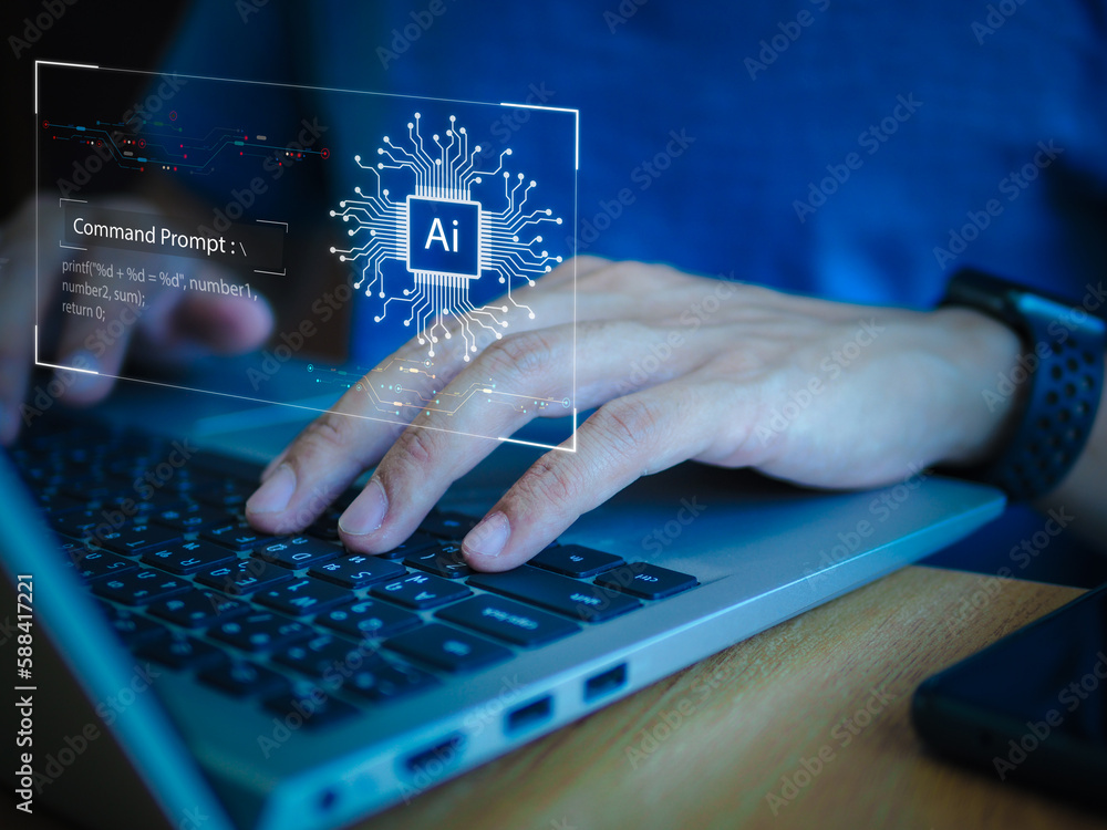 AI Learning and Artificial Intelligence Concept.intelligence data to ...