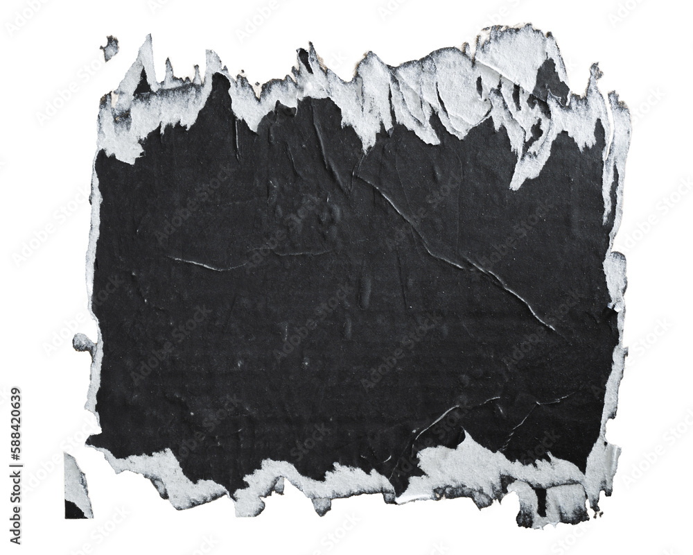 Torn black paper poster Stock Photo | Adobe Stock