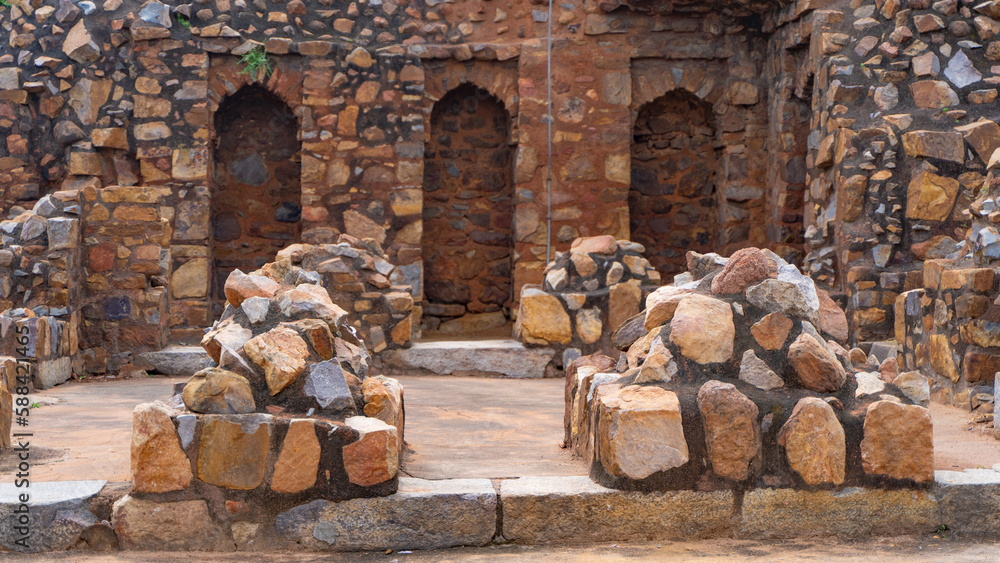 Feroz Shah Kotla fort located in New Delhi, India Stock Photo | Adobe Stock