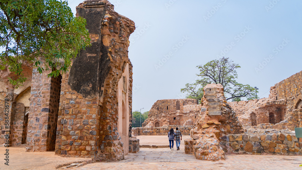 Foto de Feroz Shah Kotla fort located in New Delhi, India do Stock ...