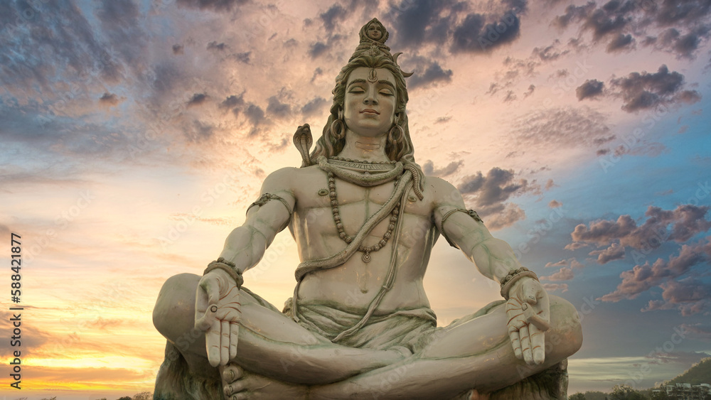 Poster Lord Shiva Statue. Holy places of the Hindus – Wall Art | UkPosters