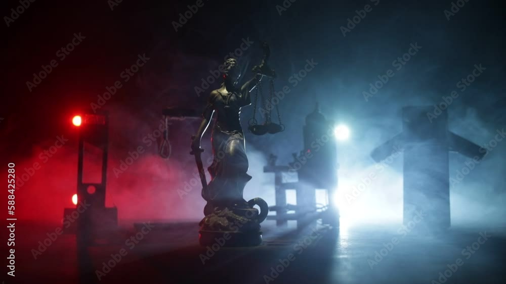 Legal law or crime and execution concept. Death penalty miniatures on ...