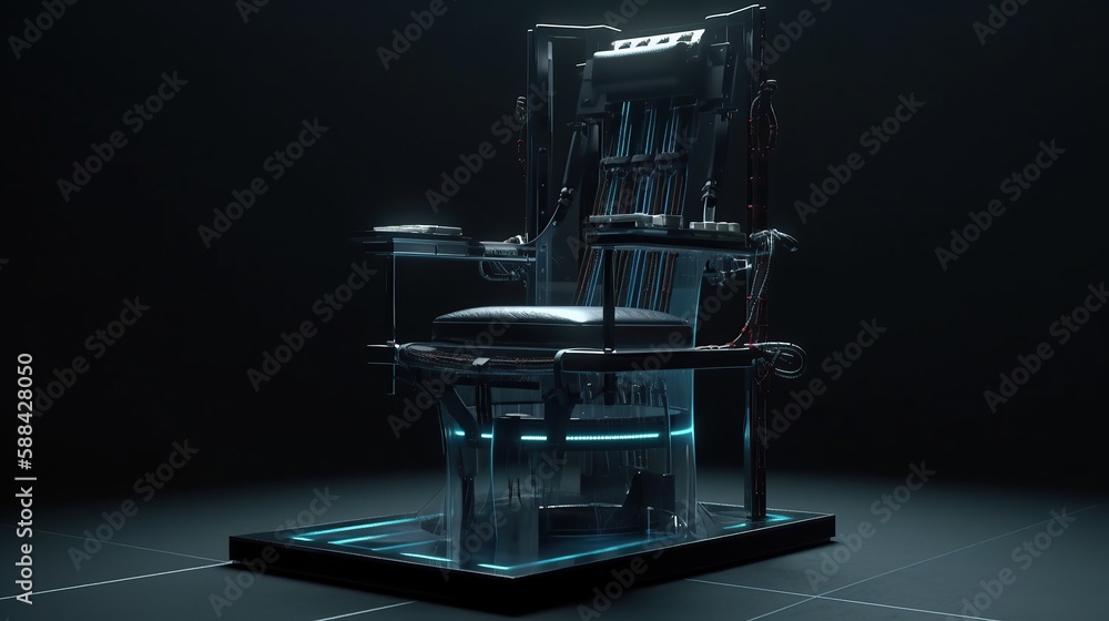 ultra futuristic electric chair for capital punishment created by ...