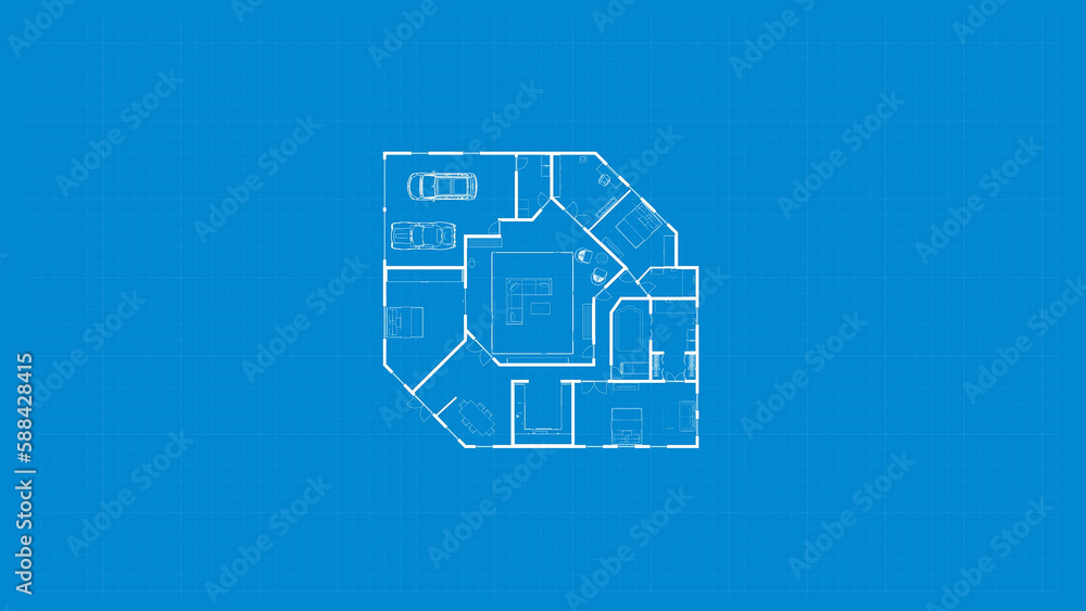 Digital Floor Plan. Blueprint Floor Plan. Custom Digital House Plan ...