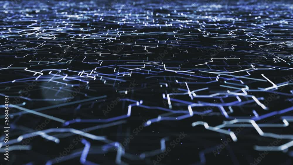 Abstract Digital Data Hitech Background/ 4k animation of an abstract ...