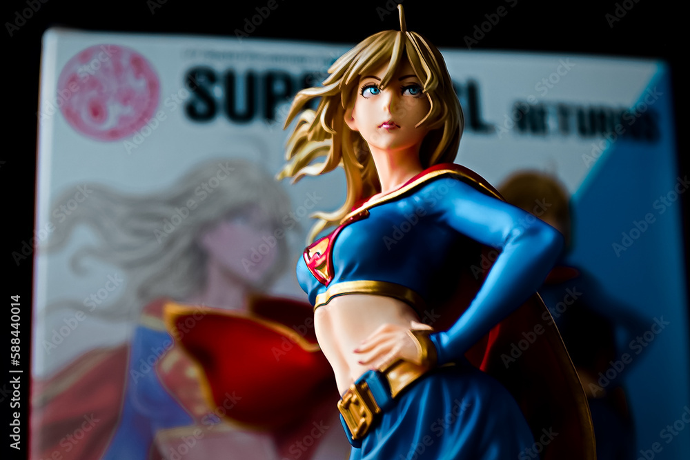 Osaka,Japan - Apr 10, 2023 : Display of the Super Girl Returns Figure ...