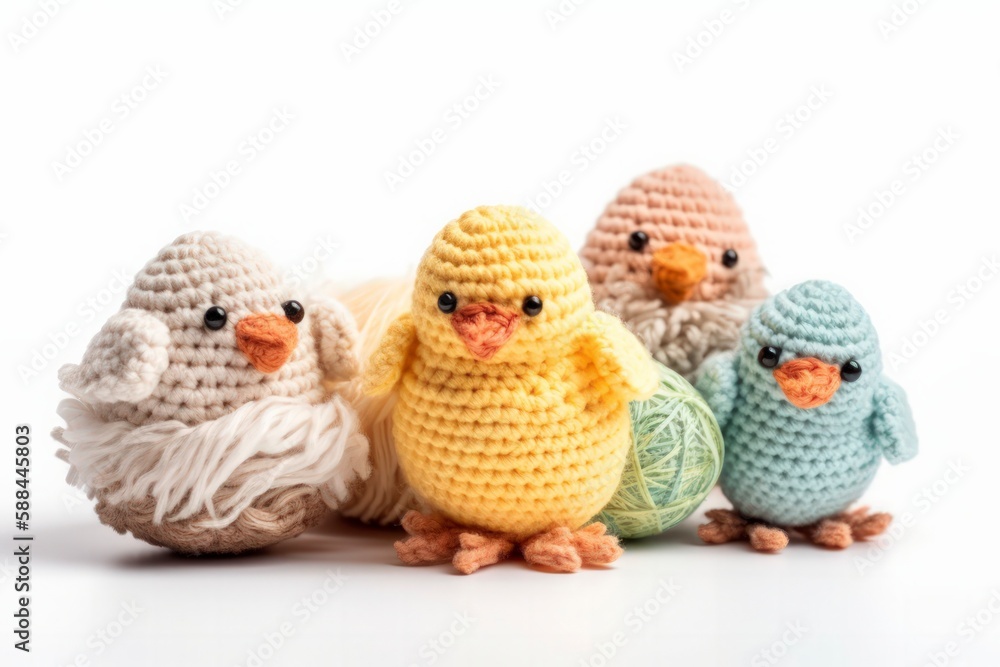 Pulcini e uova Amigurumi. lavorati sll’uncinetto. foto alta risoluzione ...