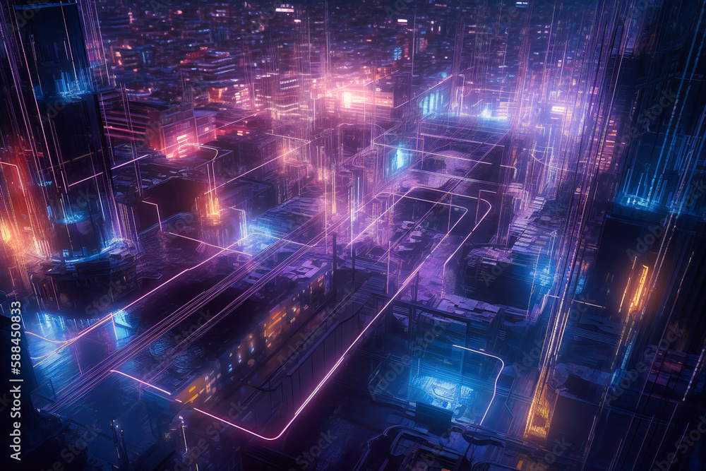 Immerse yourself in the world of cyber technology, driven by powerful ...