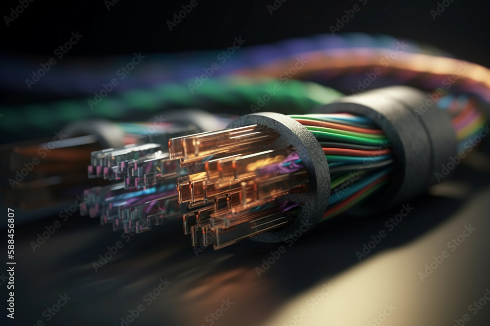 Future concept of a Neurological fibre cable. Realistic Design ...