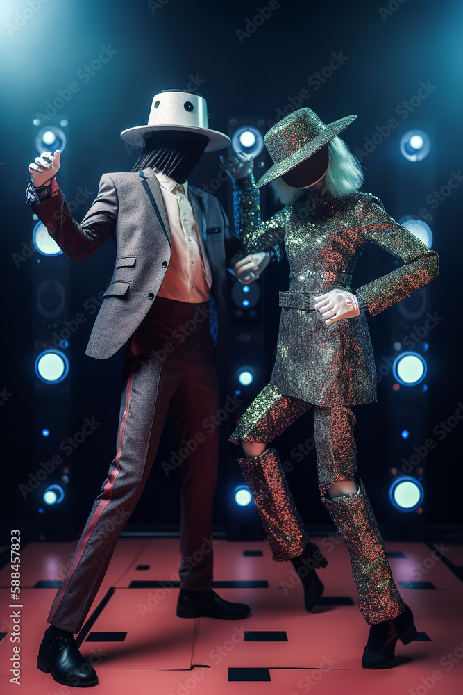 Generative AI illustration of couple of man and woman artificial ...