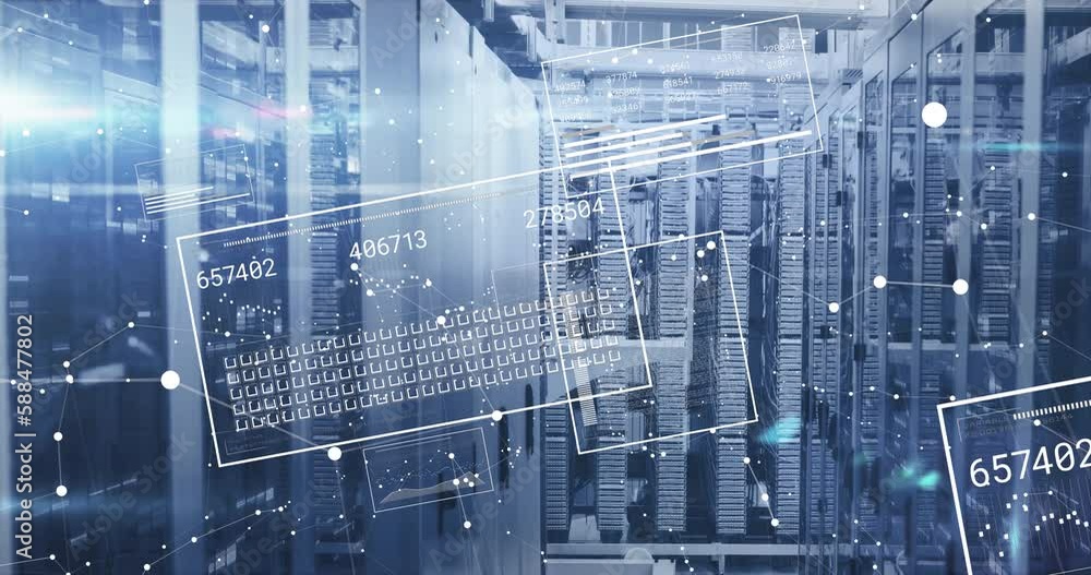 Vidéo Stock Animation of changing numbers loading bars and squares over ...