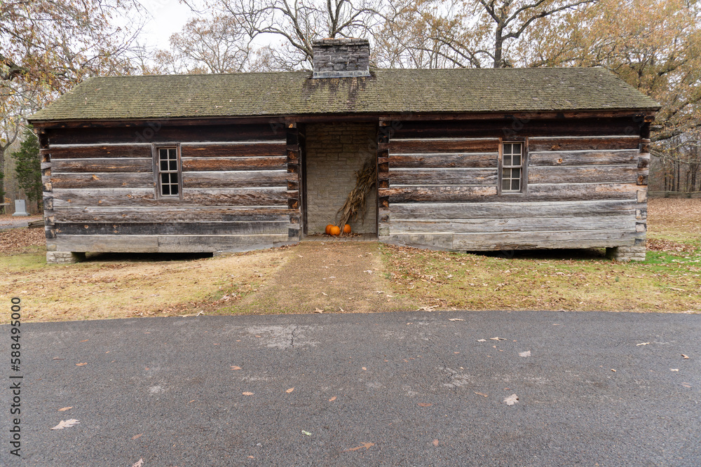 Log cabin marks the site of Grinder’s Stand where Meriwether Lewis died ...