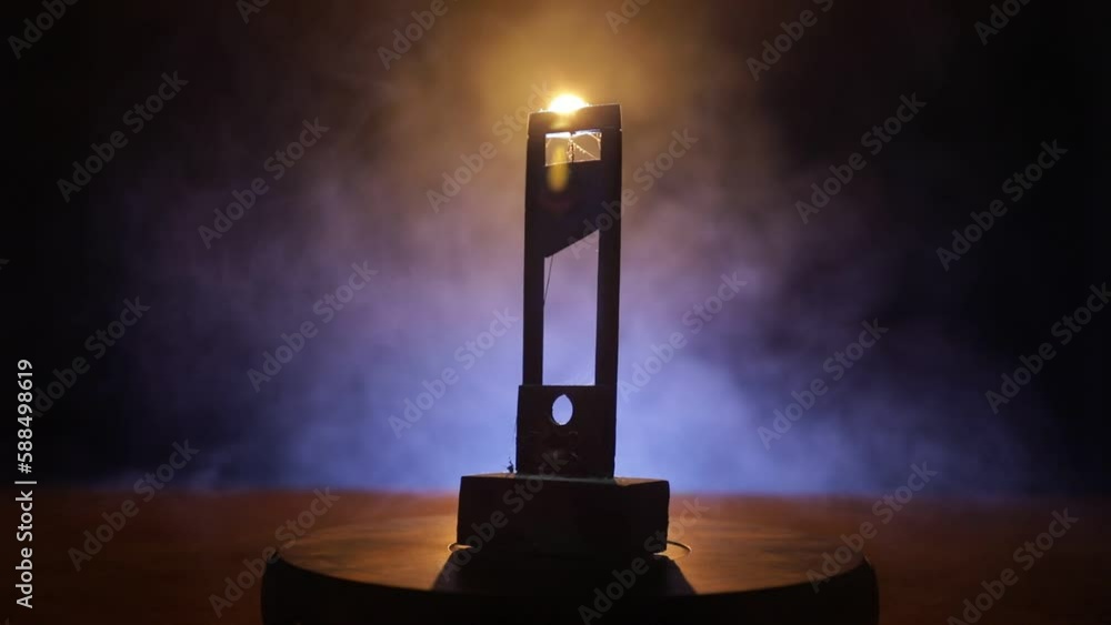 Legal law or crime and execution concept. Death penalty miniatures on ...