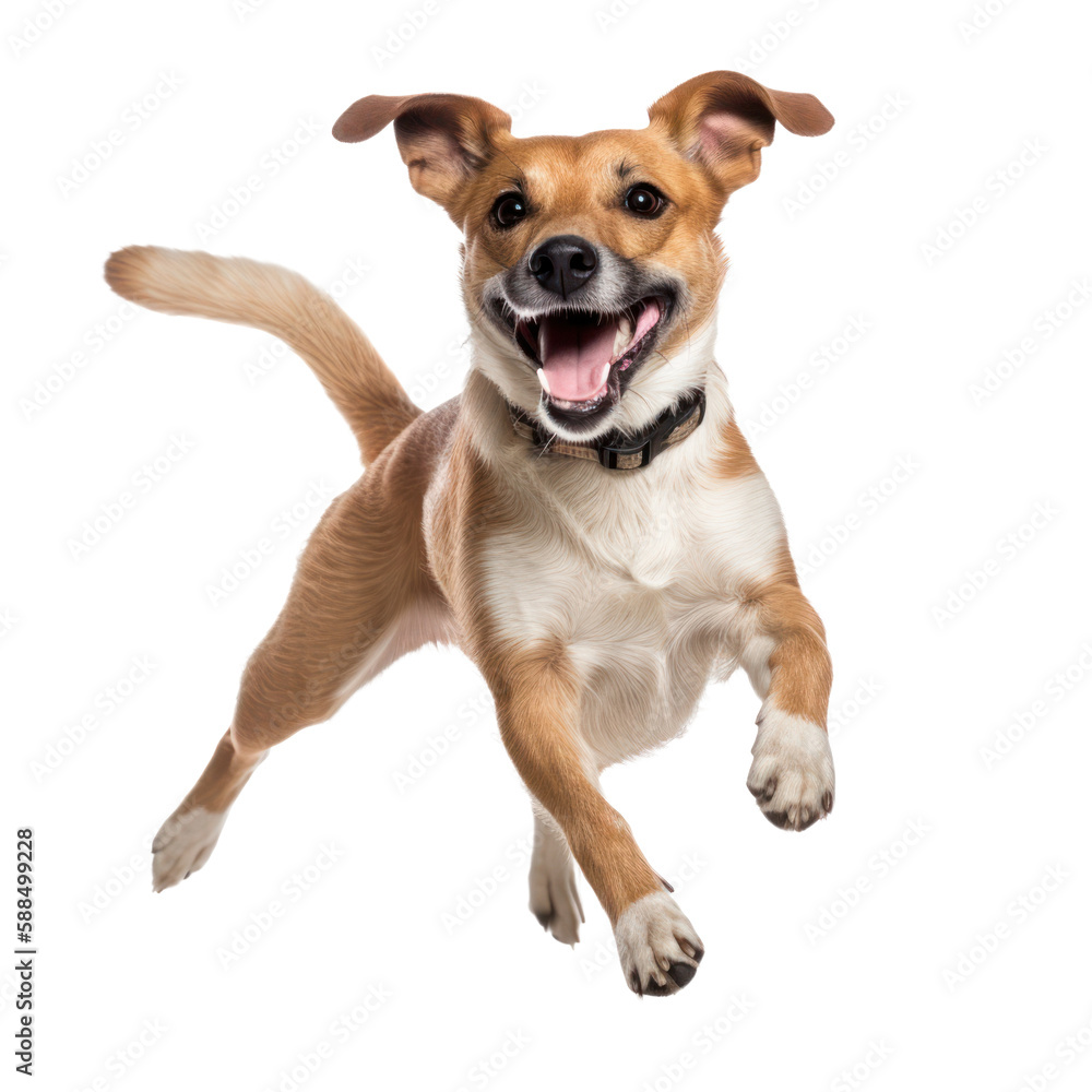 Happy Dog Jumping