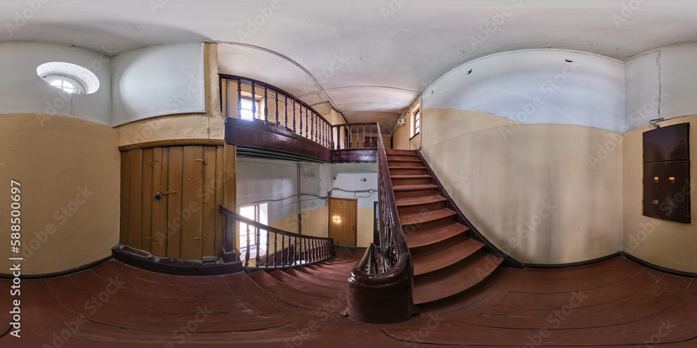 Foto de full seamless spherical hdri 360 panorama view in interior of ...